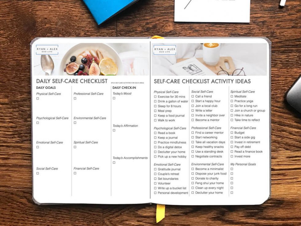 The Self-Care Checklist To Be Happier (Examples + Printable PDF)